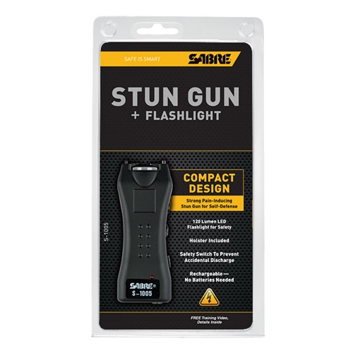 Sabre Dual Capacitor Stun Gun with LED Flashlight | JJ Gun Supply ...