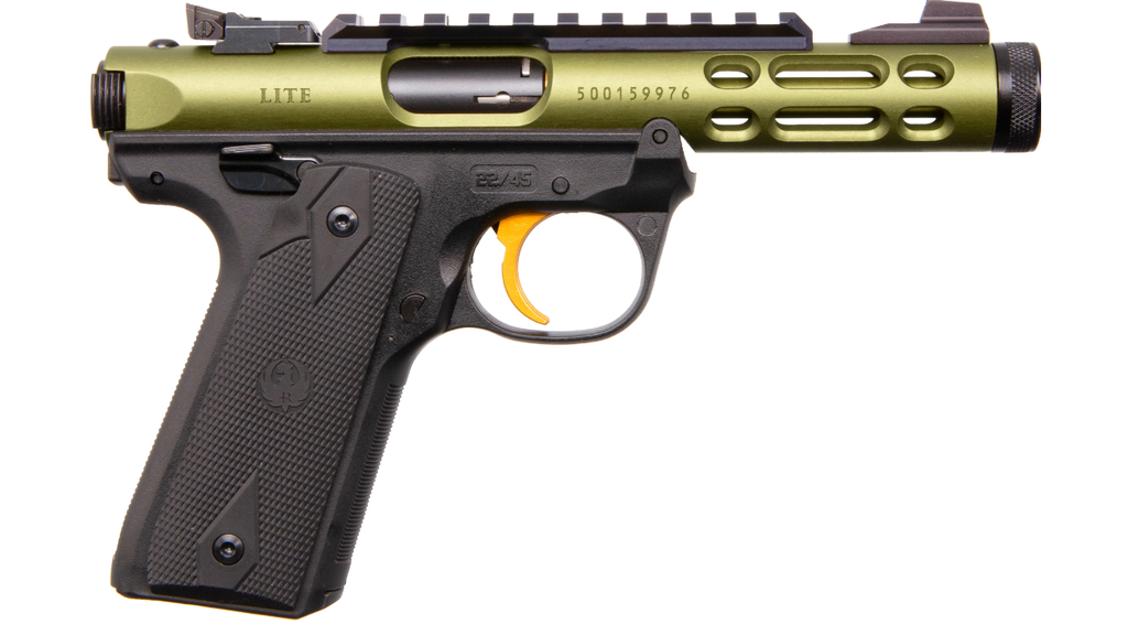 Ruger Mark IV Lite 22/45 .22LR - Gold Barrel OD Green | JJ Gun Supply ...